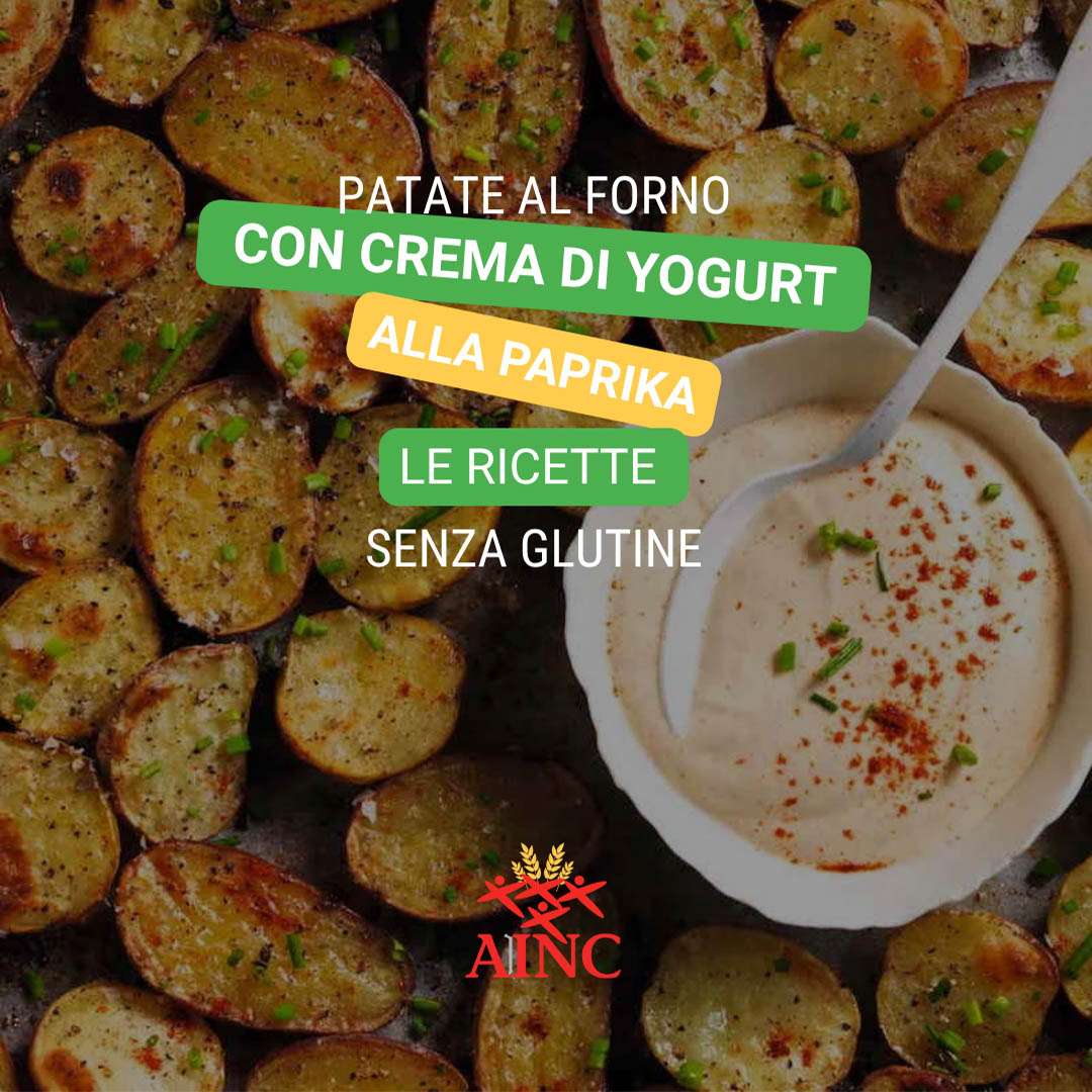 Patate arrosto con crema di yogurt alla paprika